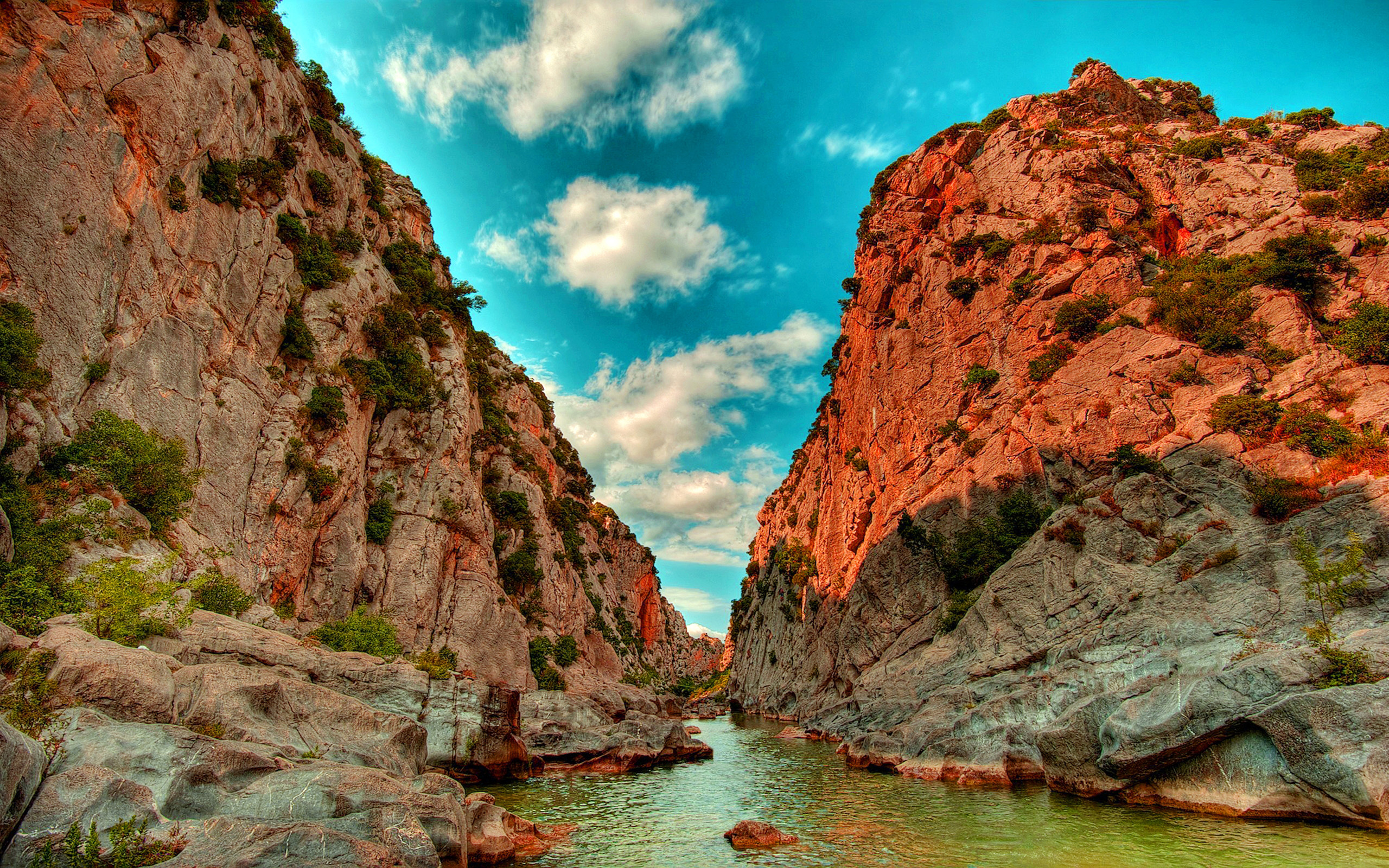 Download River Canyon Nature Rock HD Wallpaper