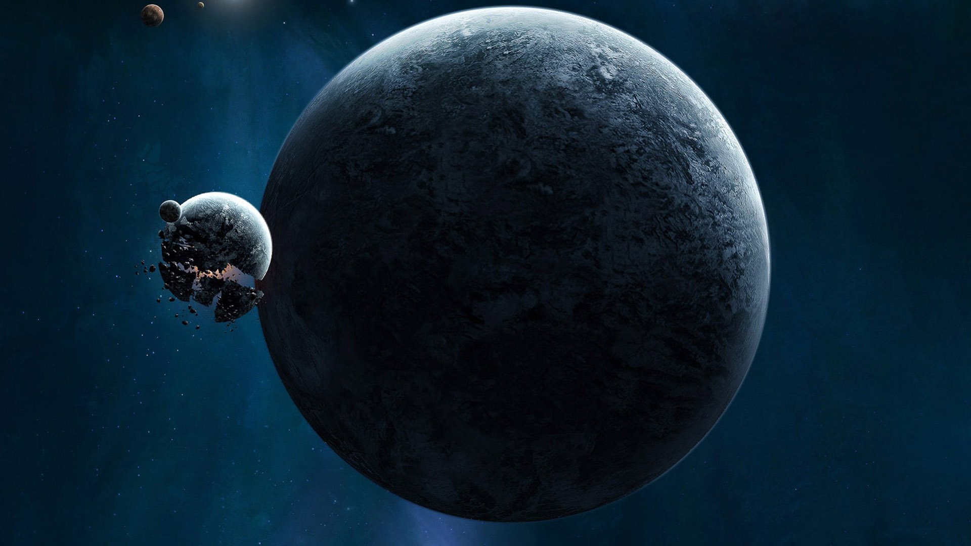 Cosmic Dreams: A Stunning Sci-Fi HD Wallpaper of Planets and Stars