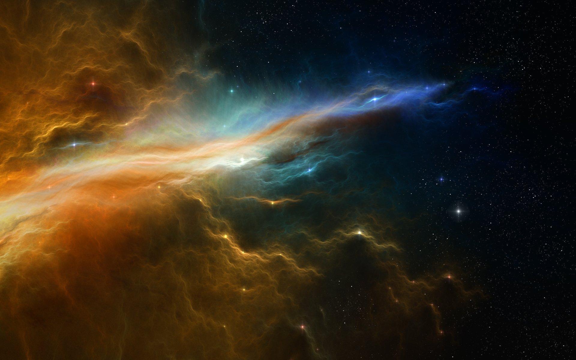 Galactic Nebula: A Sci-Fi Starfield in HD | 1920x1200 | Wallpaper Abyss
