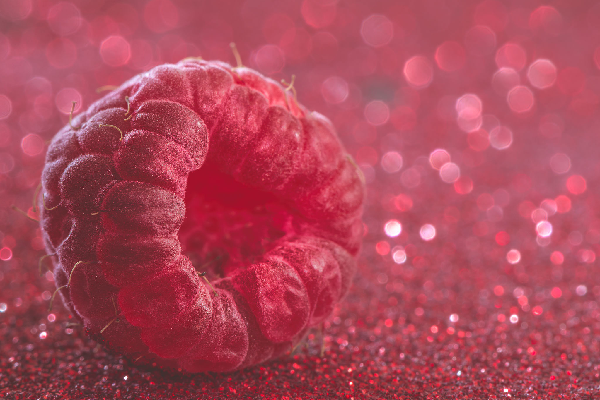 Download Bokeh Pink Berry Fruit Food Raspberry HD Wallpaper