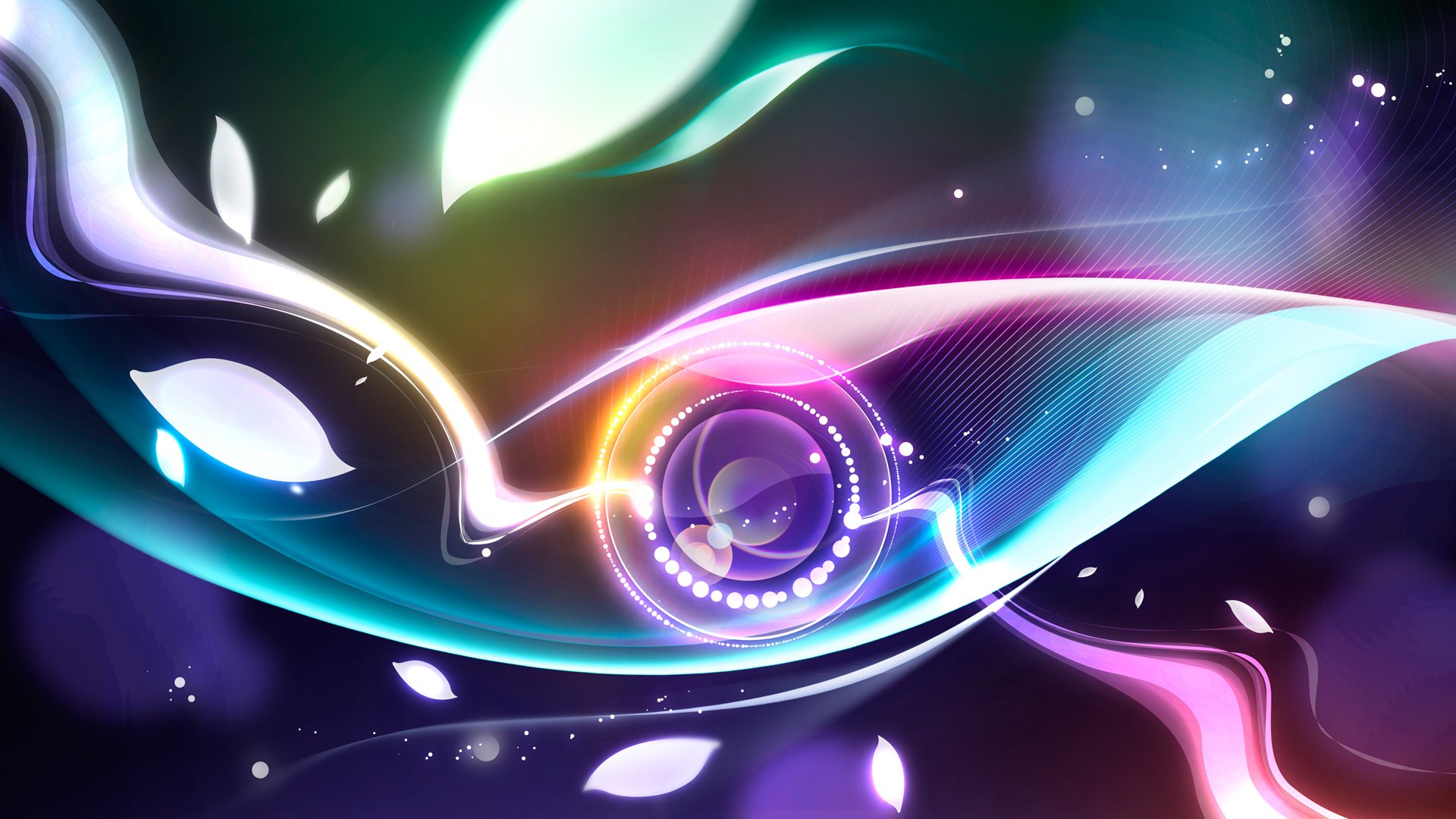Vibrant Fractal Dreams: Cool HD Wallpaper of Abstract Colors and Shapes
