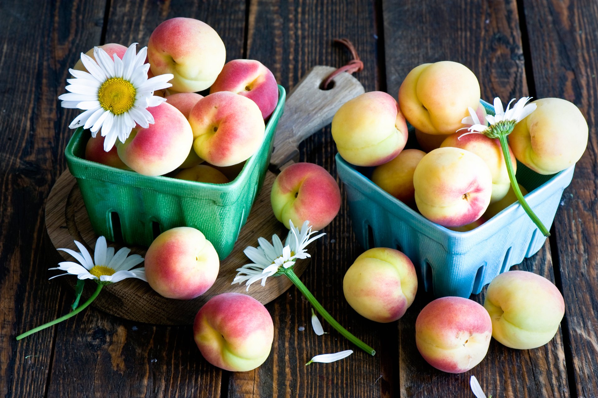 Download Flower Still Life Fruit Food Peach HD Wallpaper