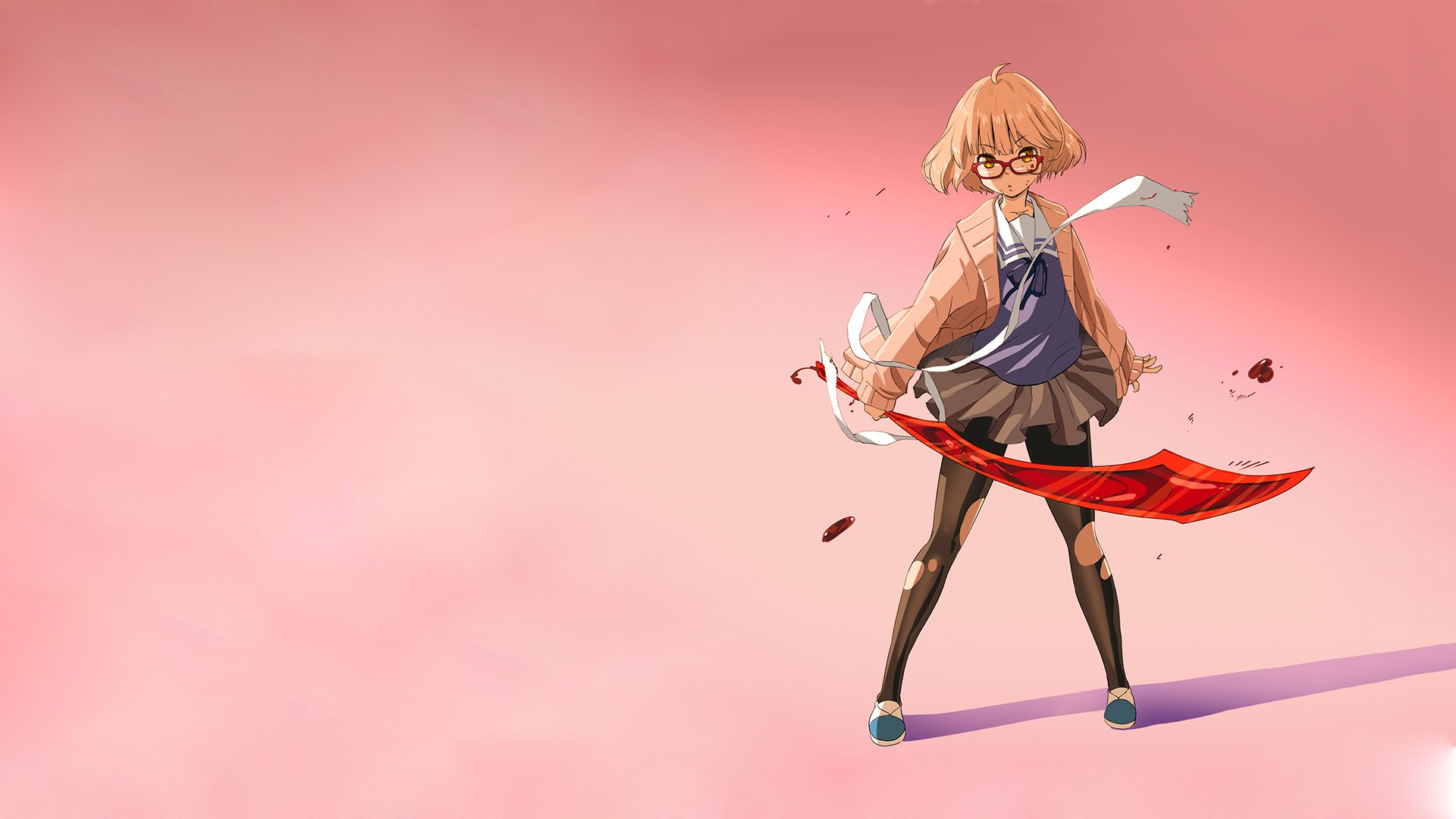 Mirai Kuriyama — Crimson Blade (Beyond the Boundary, HD Wallpaper)