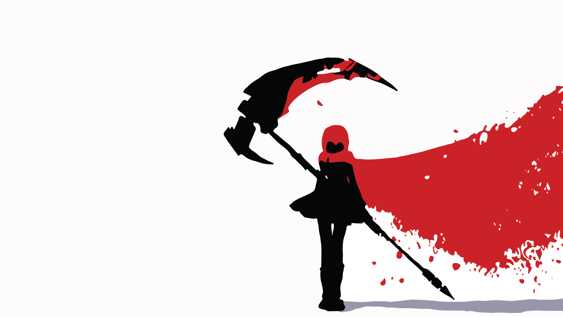 RWBY Anime HD Wallpaper – Crimson Scythe Silhouette