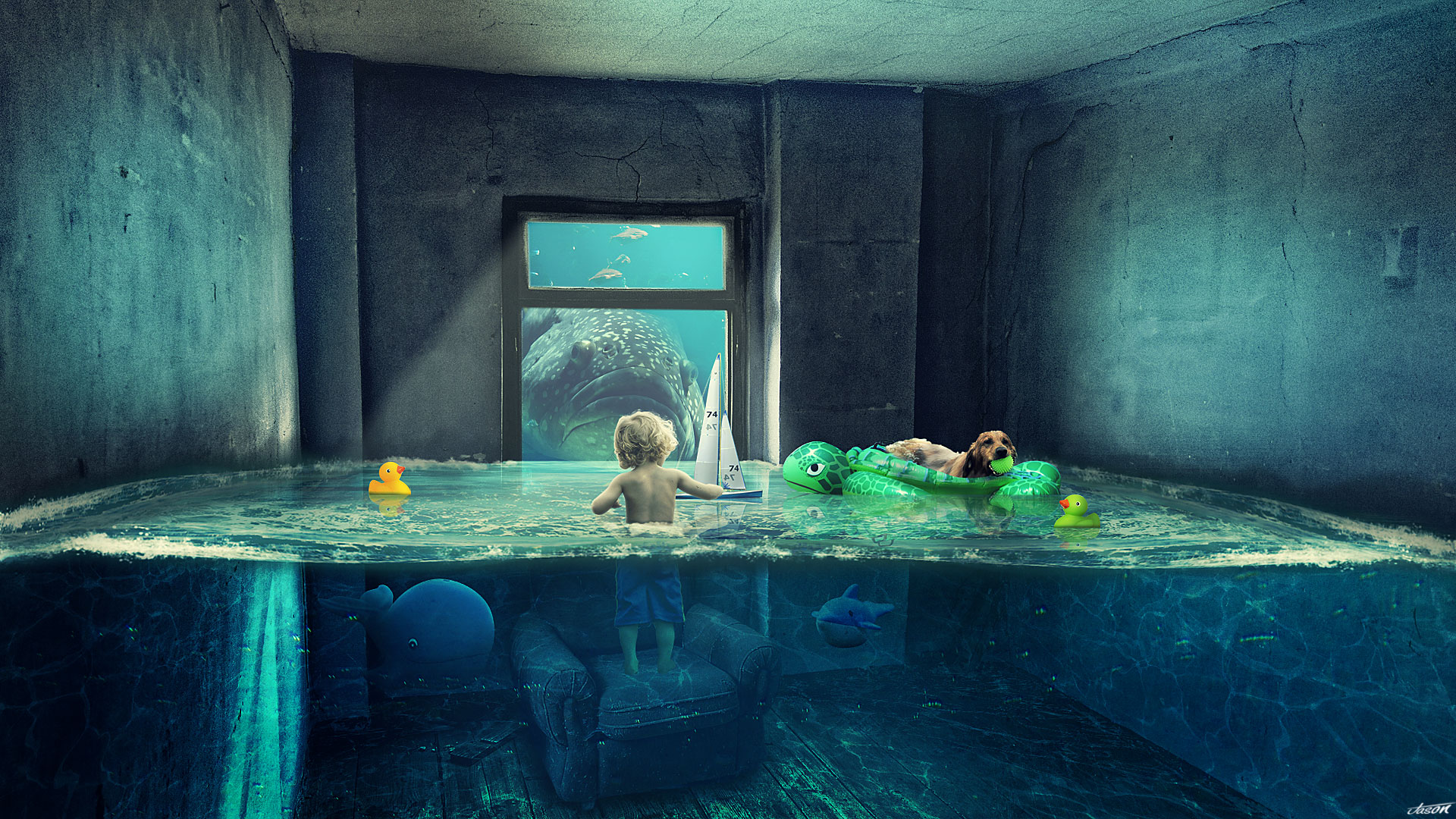 Surreal Depths: Artistic HD Escape into a Submerged Dream by FantasyArt0102