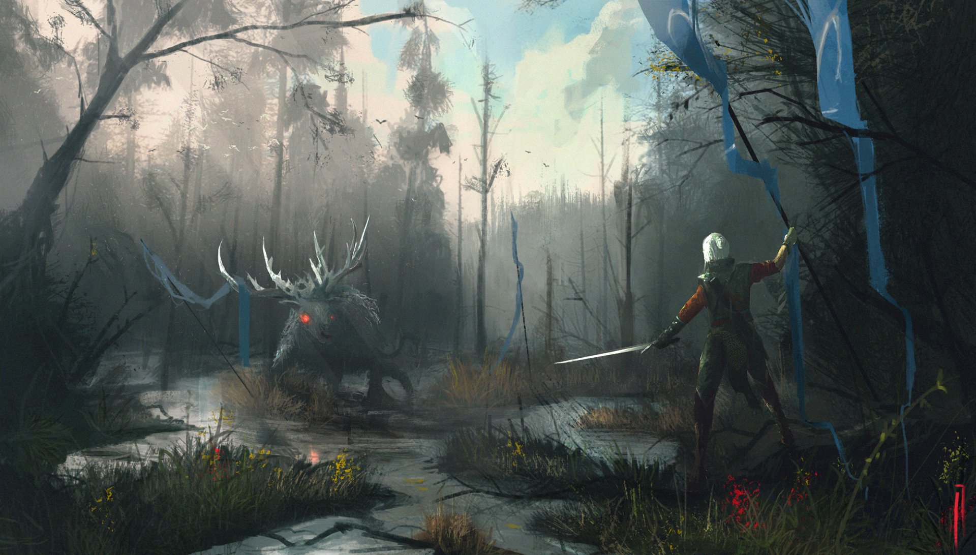 Ciri in Swamp Battle - The Witcher 3: Wild Hunt HD Wallpaper by Ismail ...