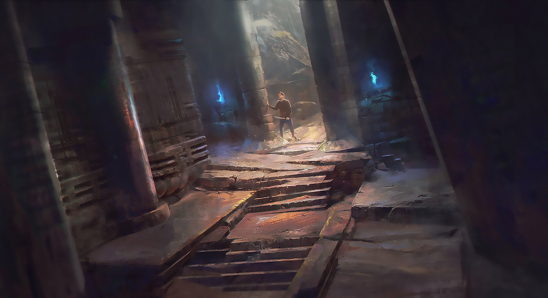 Download Fantasy Ruin Wallpaper by Jordan Grimmer