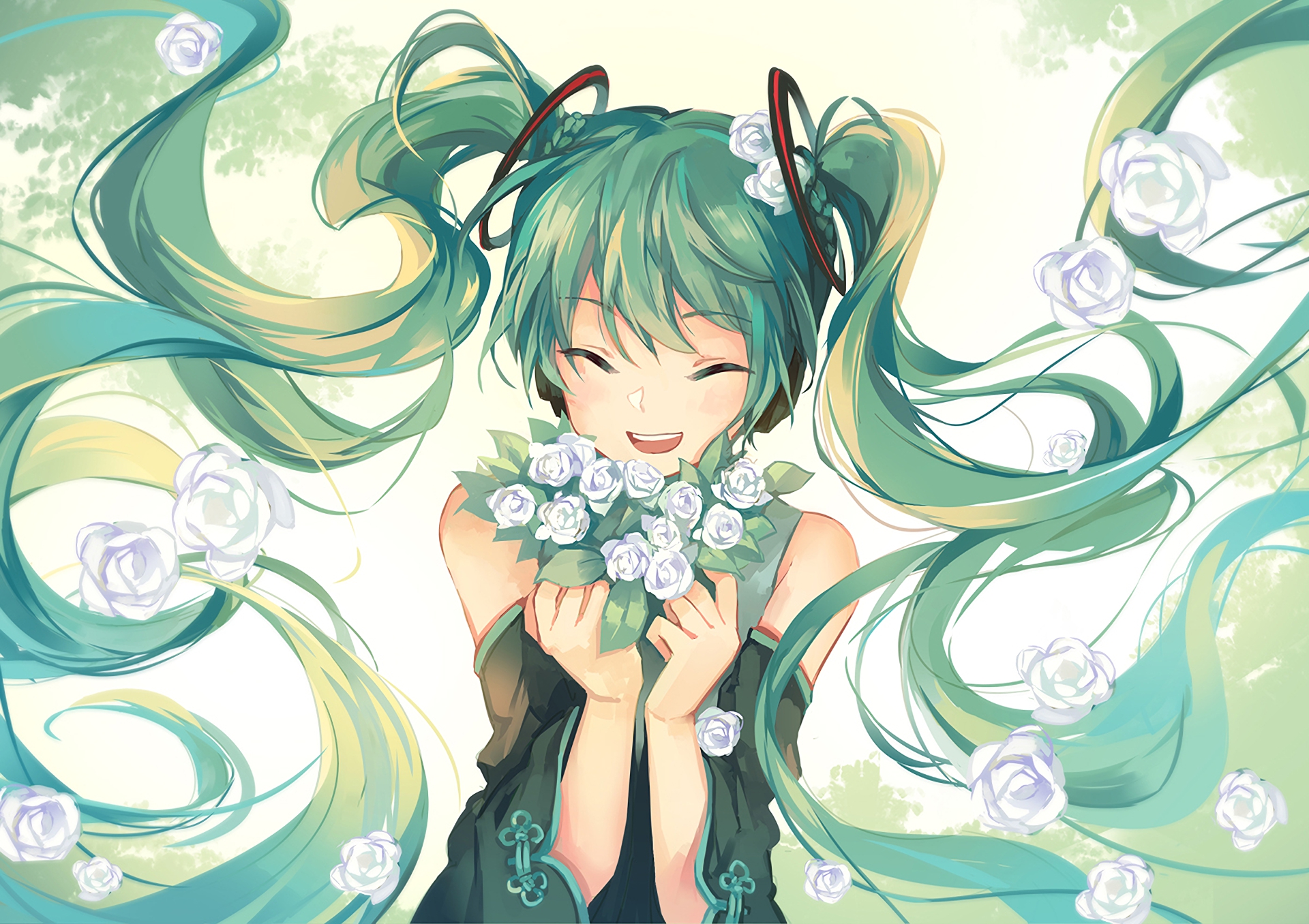 Download Hatsune Miku Anime Vocaloid HD Wallpaper