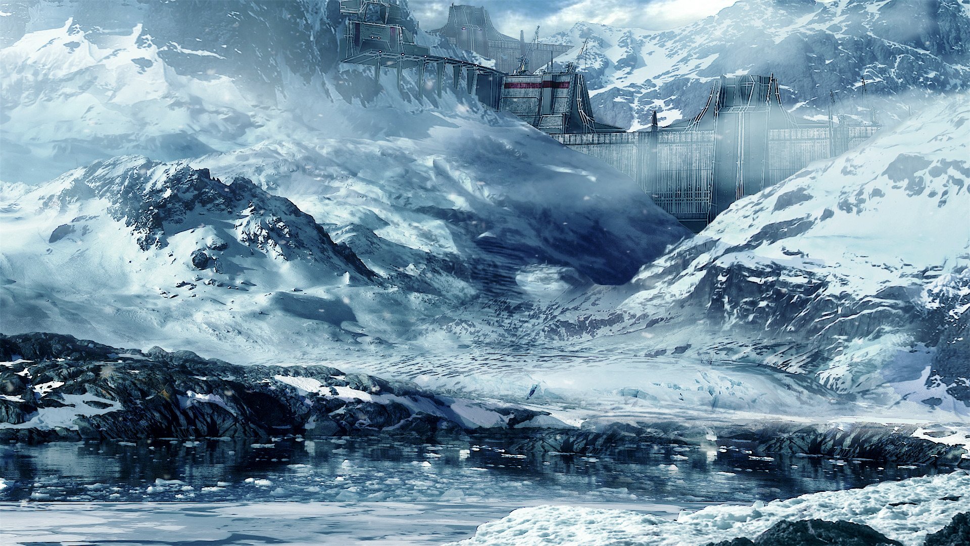 Download Snow Cold Castle Mountain Fantasy Landscape Fantasy Landscape ...