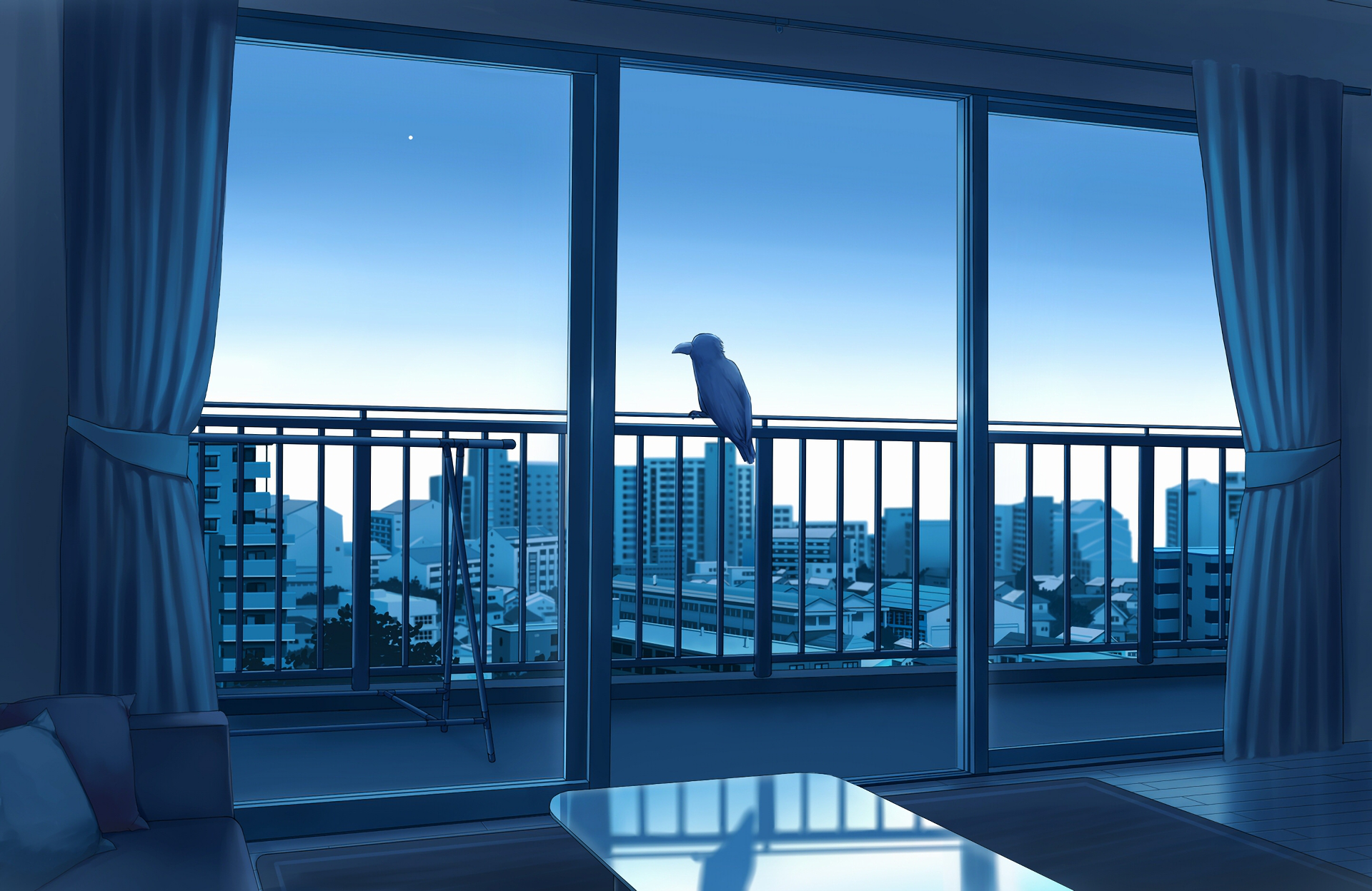 Download Bird Window Anime Original HD Wallpaper