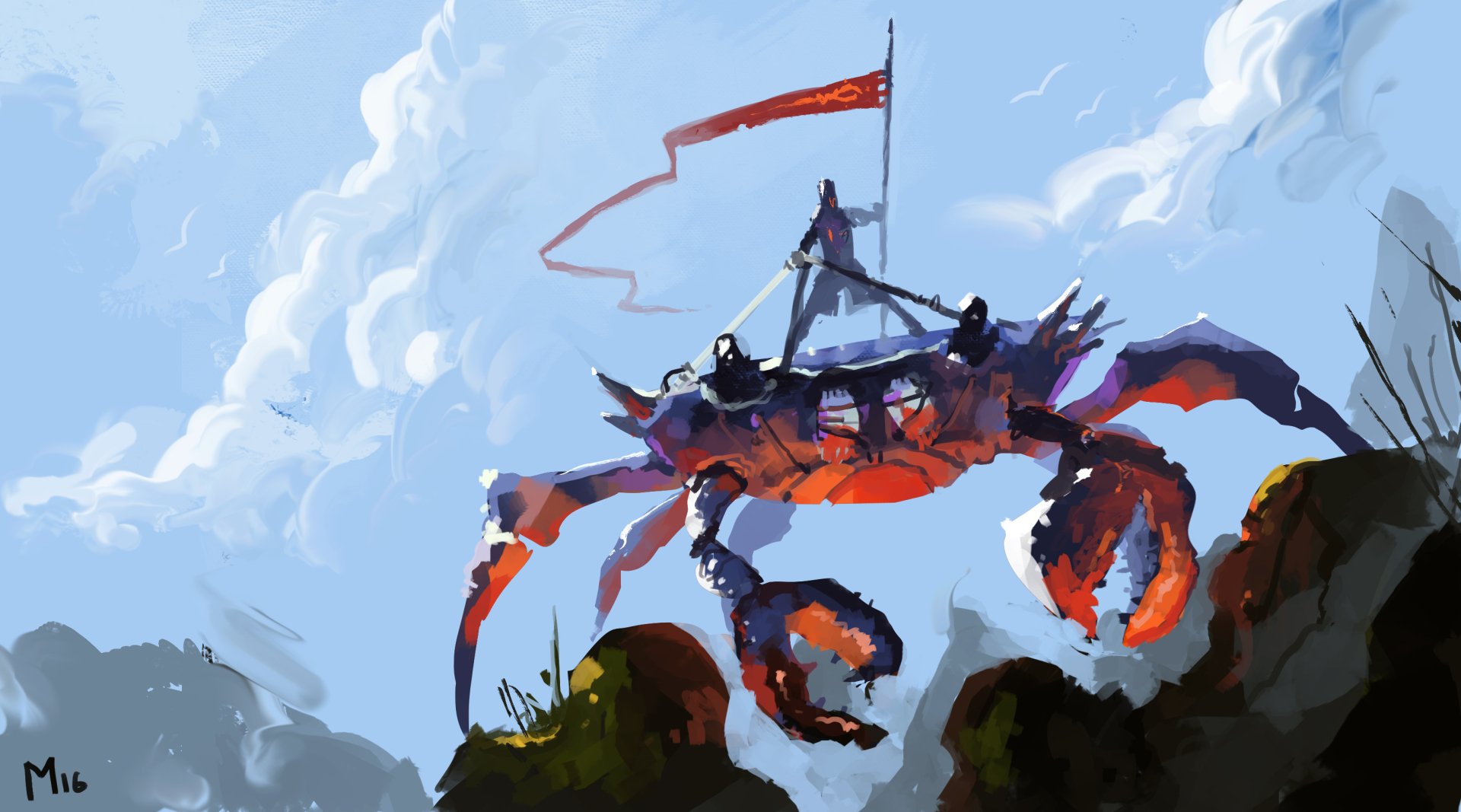 Crab Knight Fantasy Warrior HD Wallpaper by Dominik Mayer