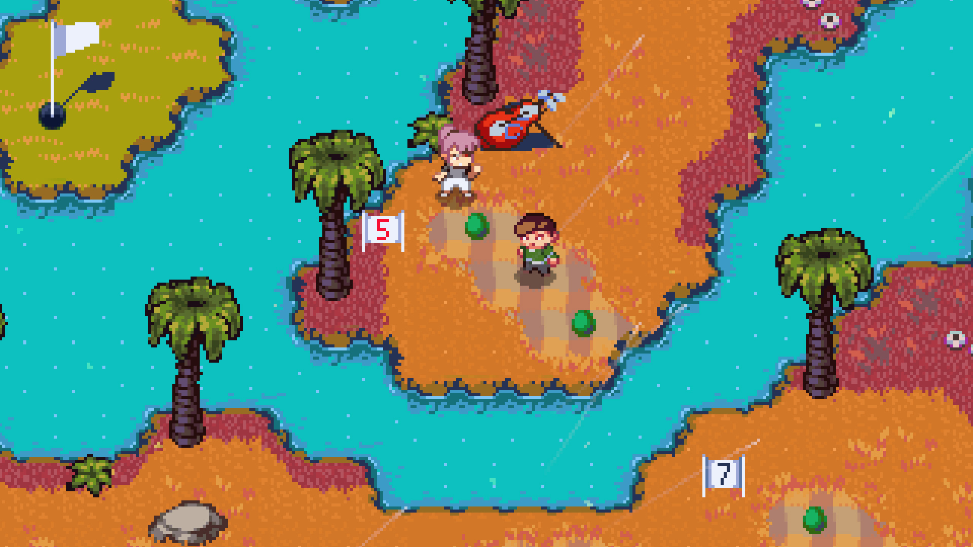 Golf Story Game Pixel Art HD Wallpaper