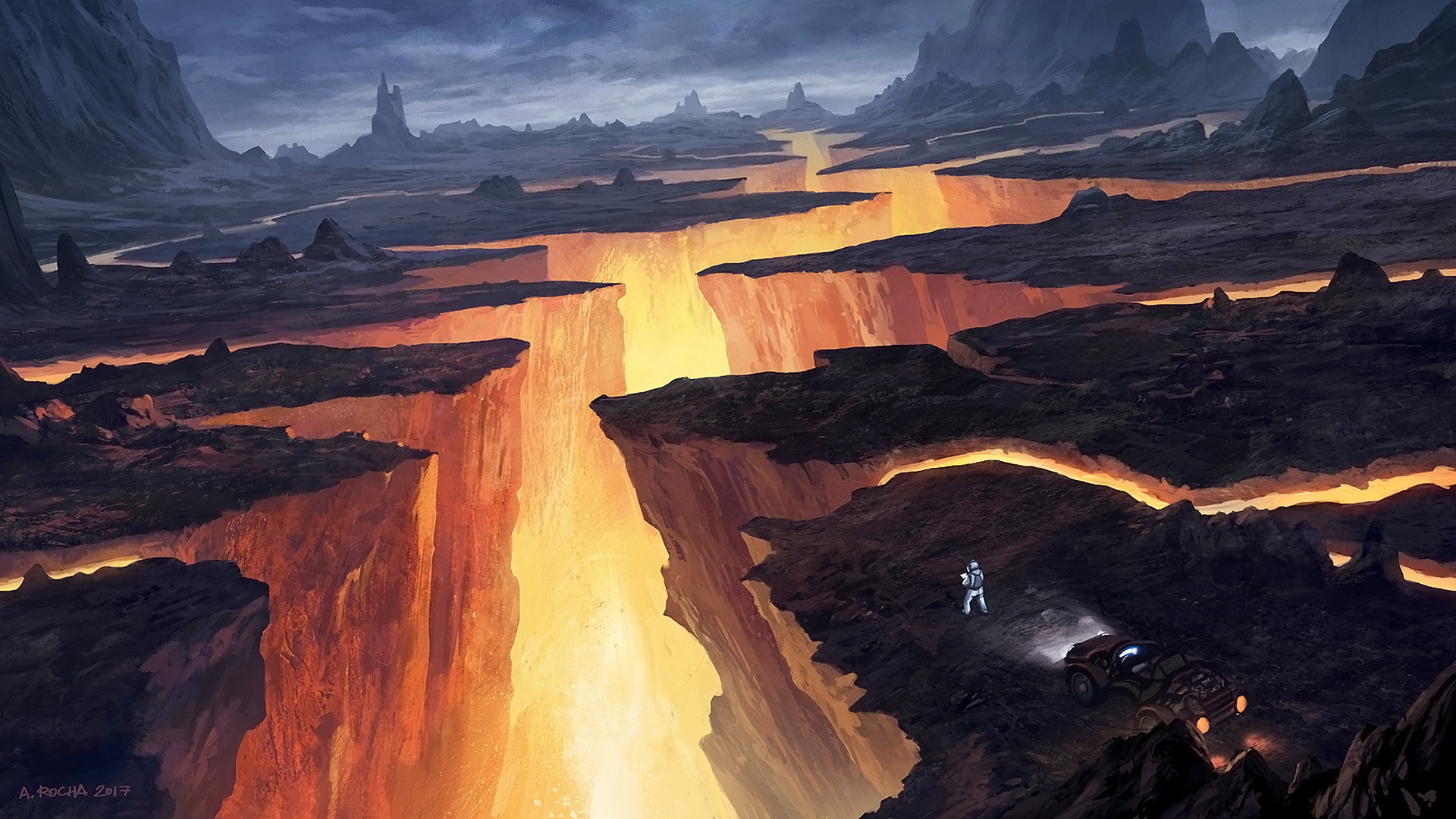 Download Sci Fi Landscape HD Wallpaper by Andreas Rocha