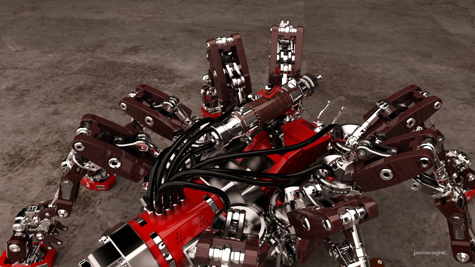 Download Machine High Tech CGI 3D Sci Fi Robot 4k Ultra HD Wallpaper by ...