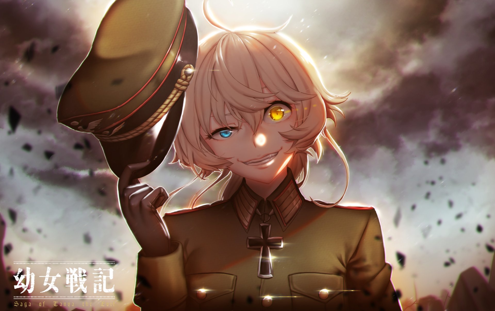Heterochromia Military Smile - Tanya Degurechaff HD Wallpaper by Y.I