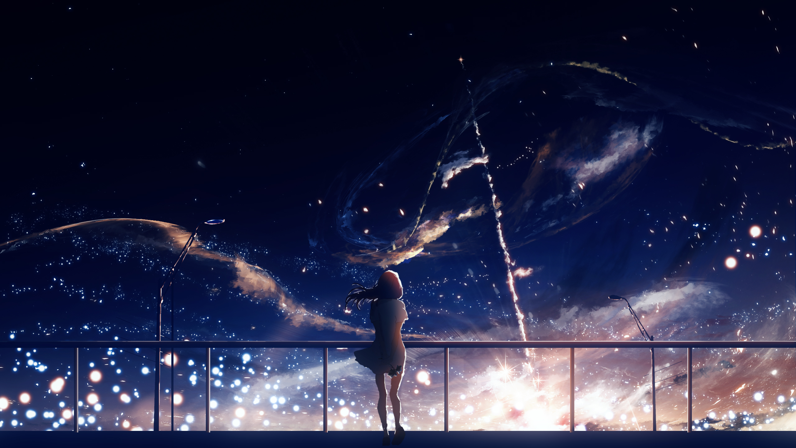Fantasy Anime Night: Original HD Wallpaper by Y_Y
