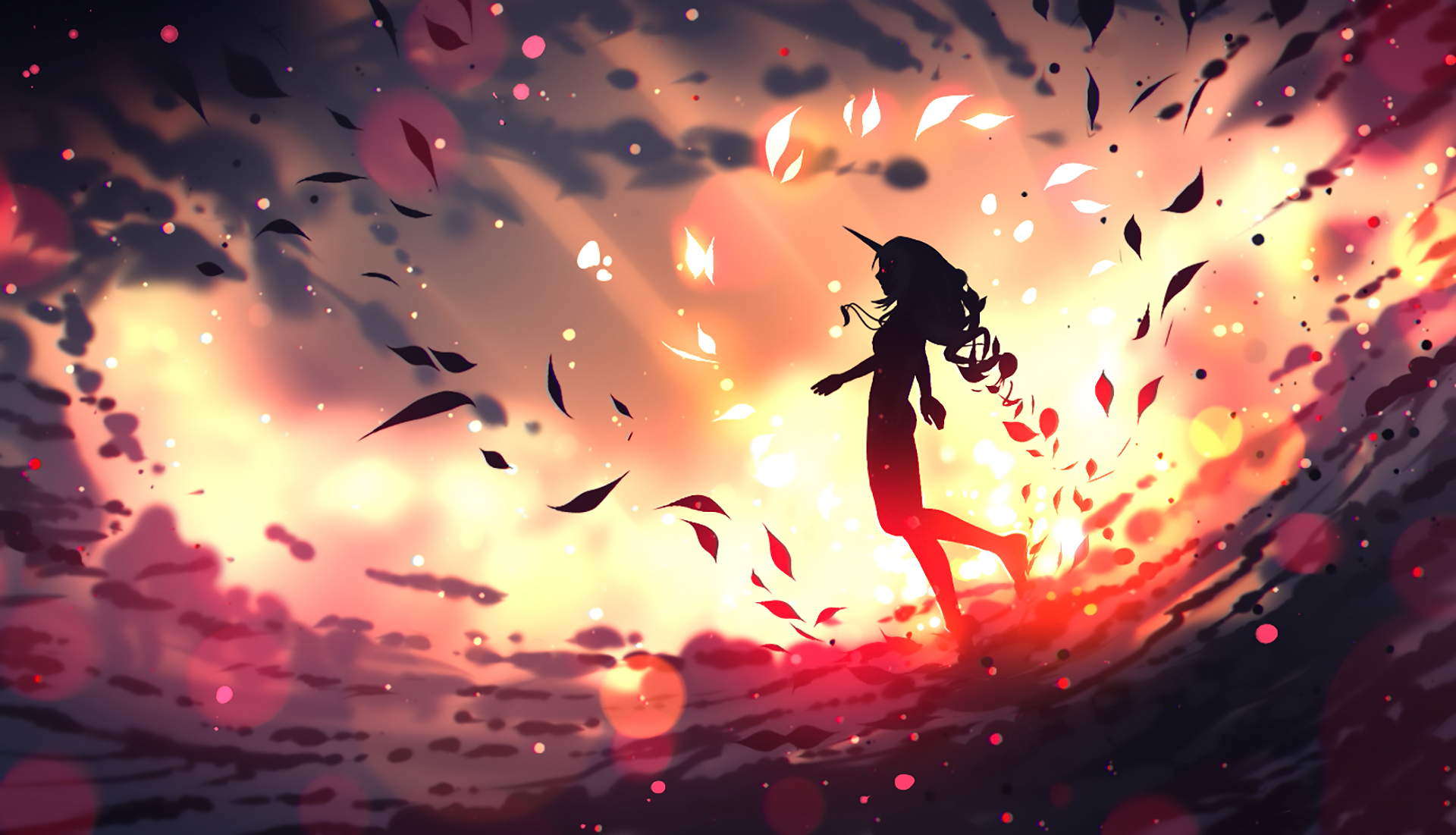 Original Anime HD Wallpaper: Dance of Colors by Benjamin Cehelsky