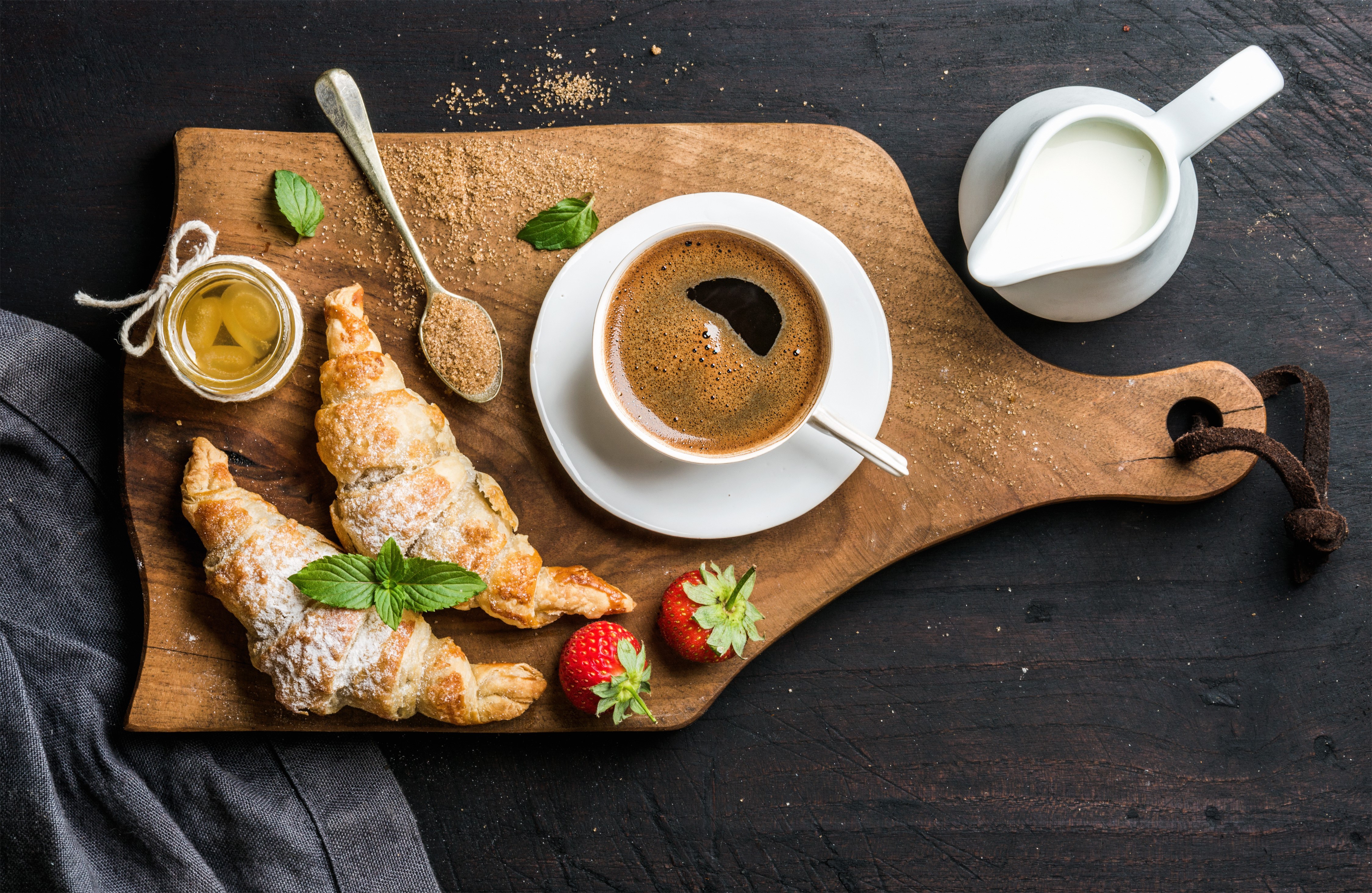 Download Still Life Milk Cup Coffee Viennoiserie Croissant Food ...