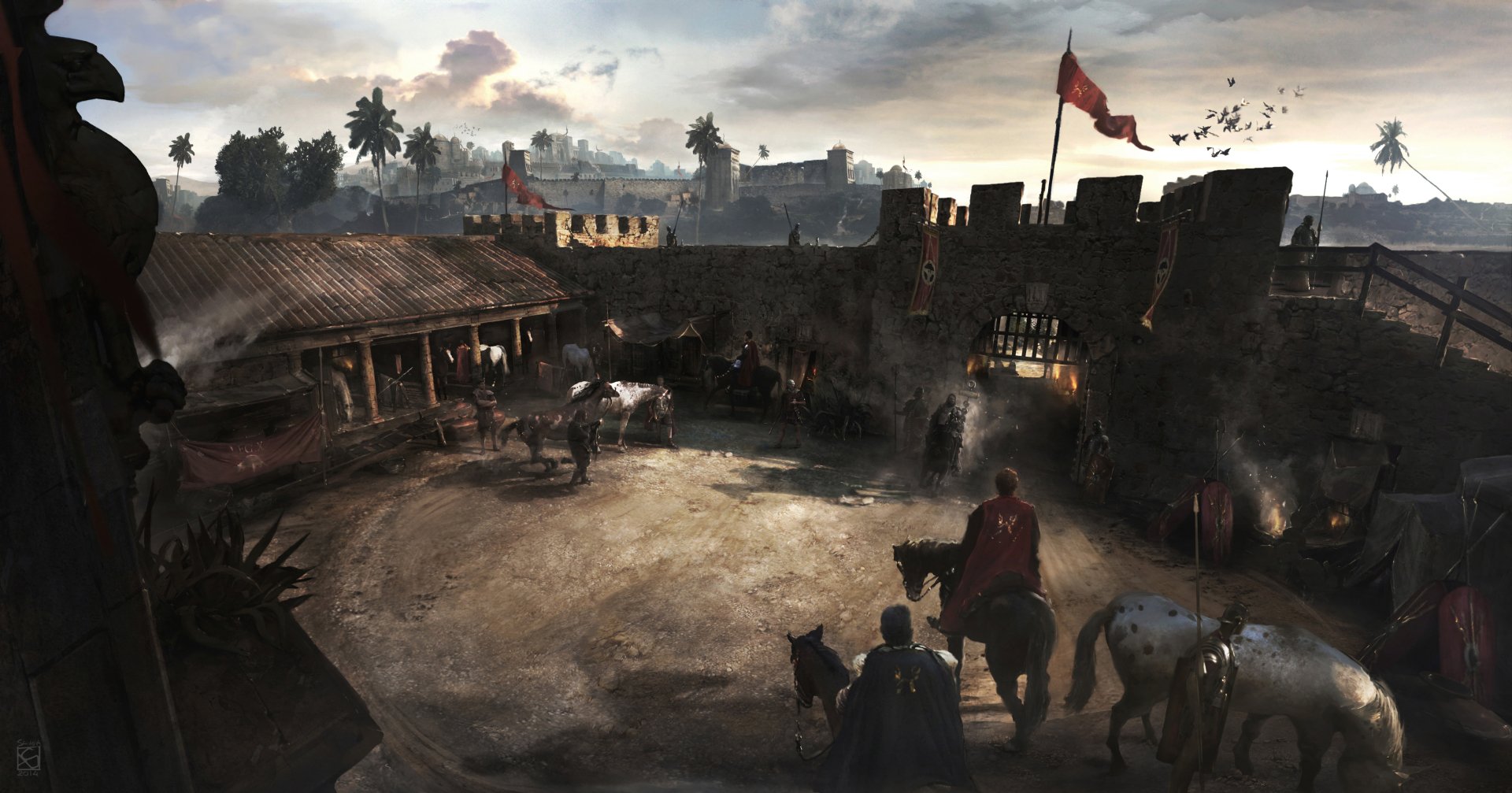 Legend of the Fort: Epic Fantasy City with Horse in 4K Ultra HD by ...