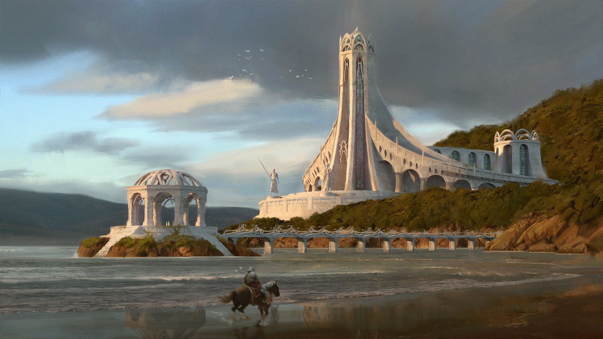 Fantasy Sea Temple Adventure - HD Wallpaper by Sam Hou