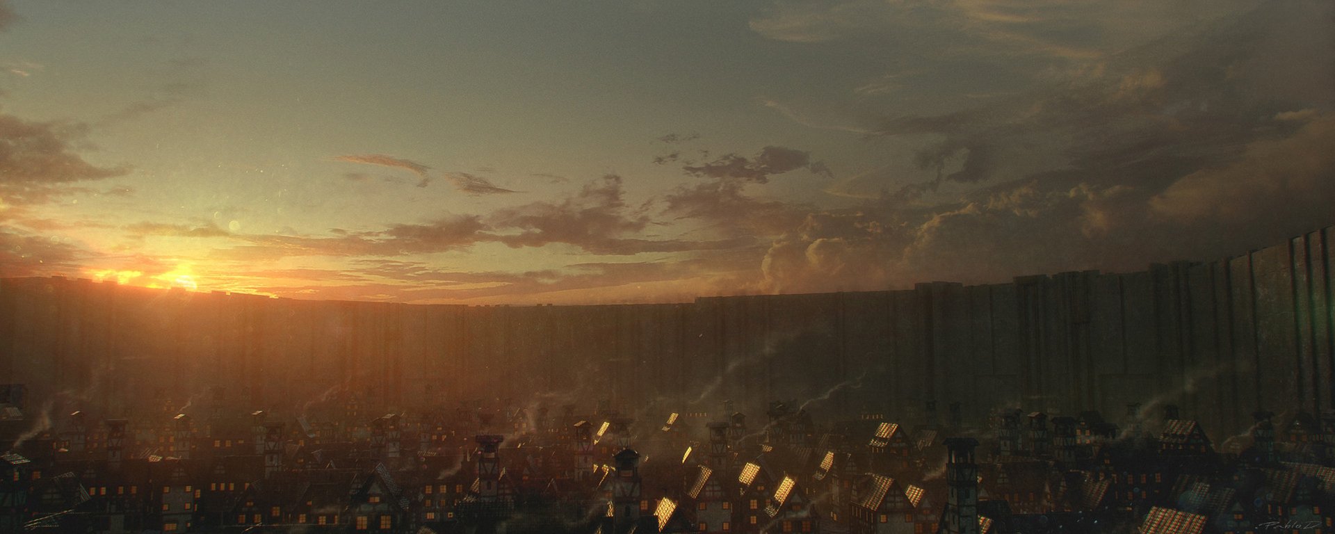 Attack on Titan: Sunrise Over The Wall HD Wallpaper by Pablo Dominguez ...
