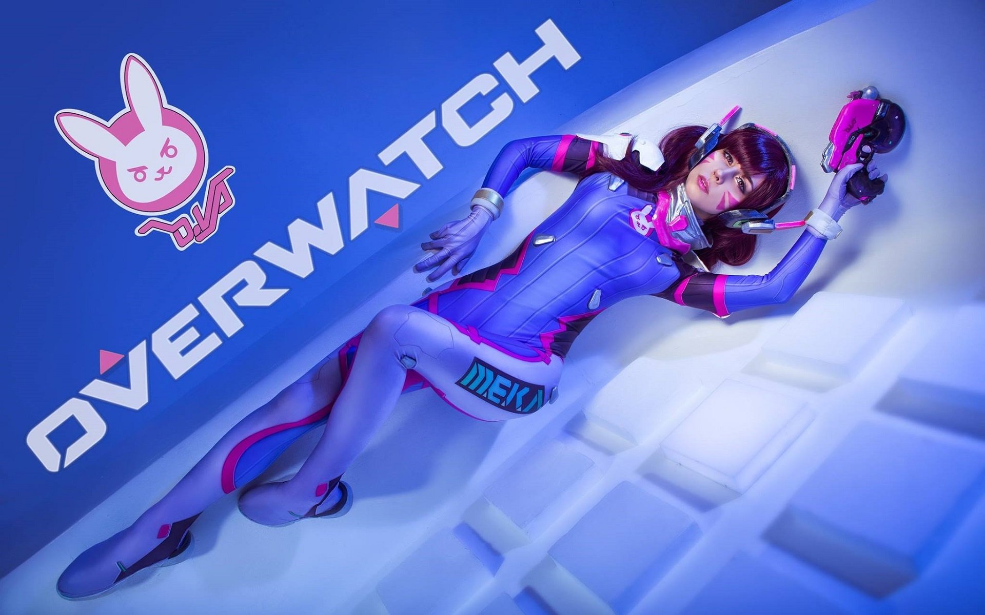 D.Va Overwatch HD Cosplay Wallpaper – Dynamic Gamer Girl in Action by ...