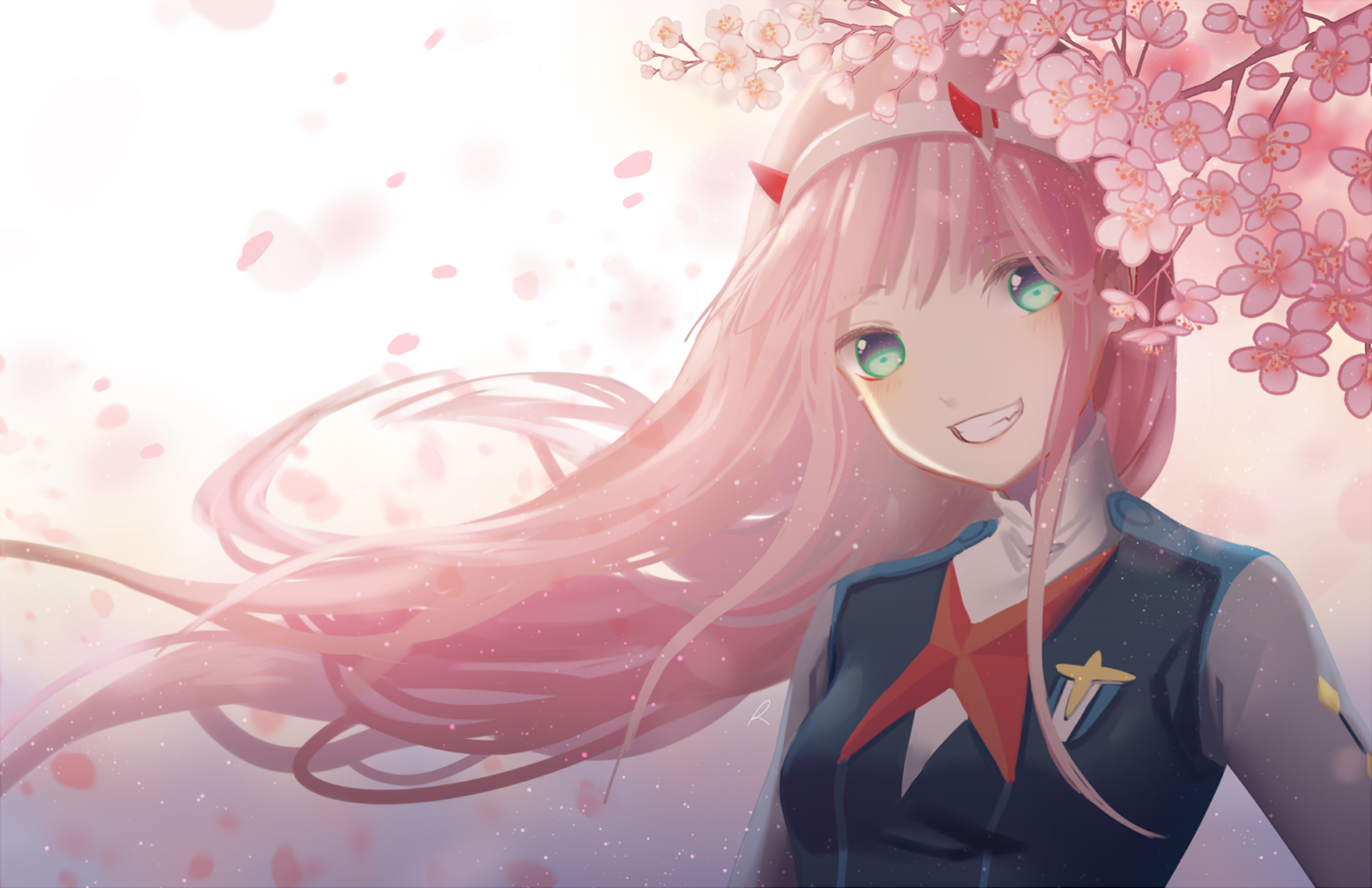 Zero Two HD Wallpaper – Darling in the FranXX Anime Art by rainry ...
