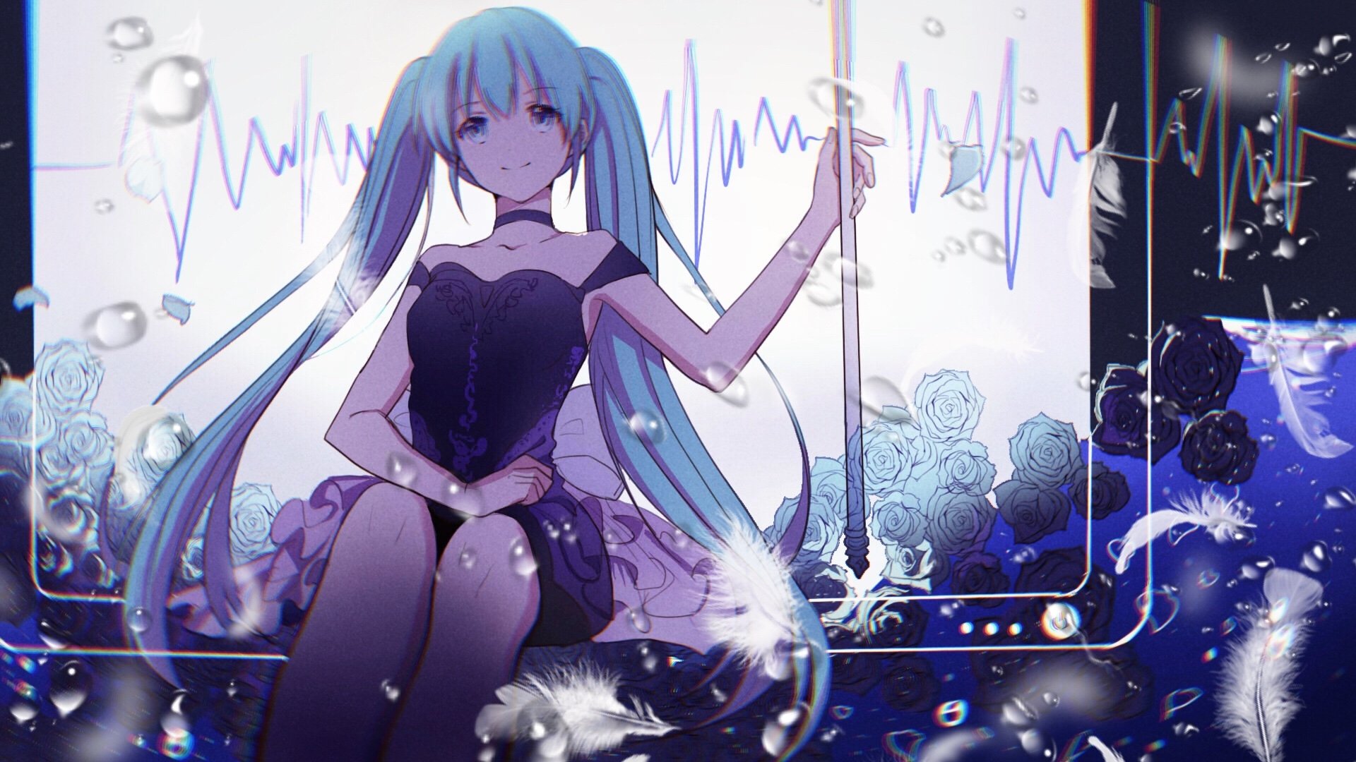 Download Hatsune Miku Anime Vocaloid HD Wallpaper by 浅蓝blue sky