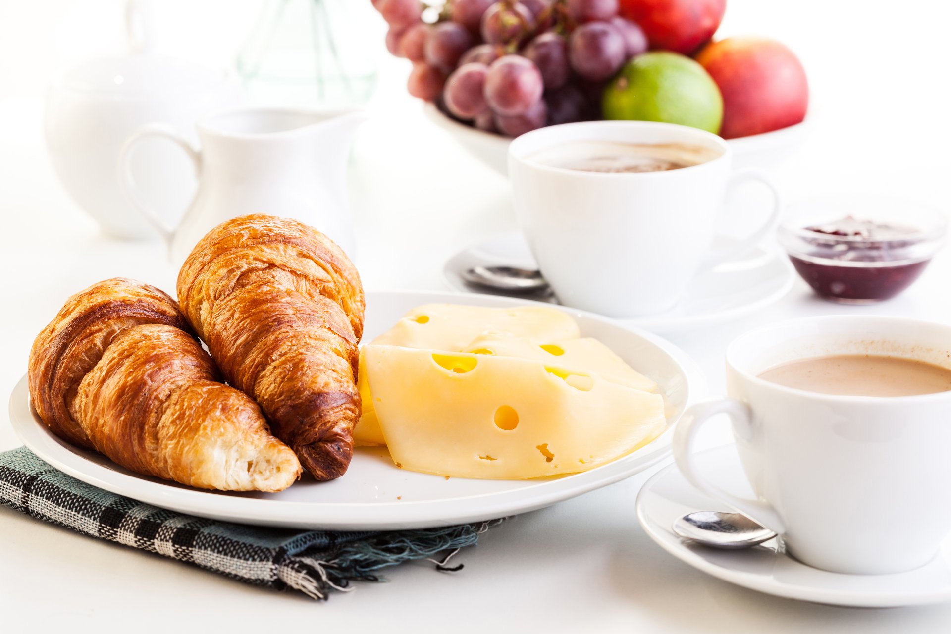 Download Cup Coffee Croissant Still Life Food Breakfast 4k Ultra HD ...