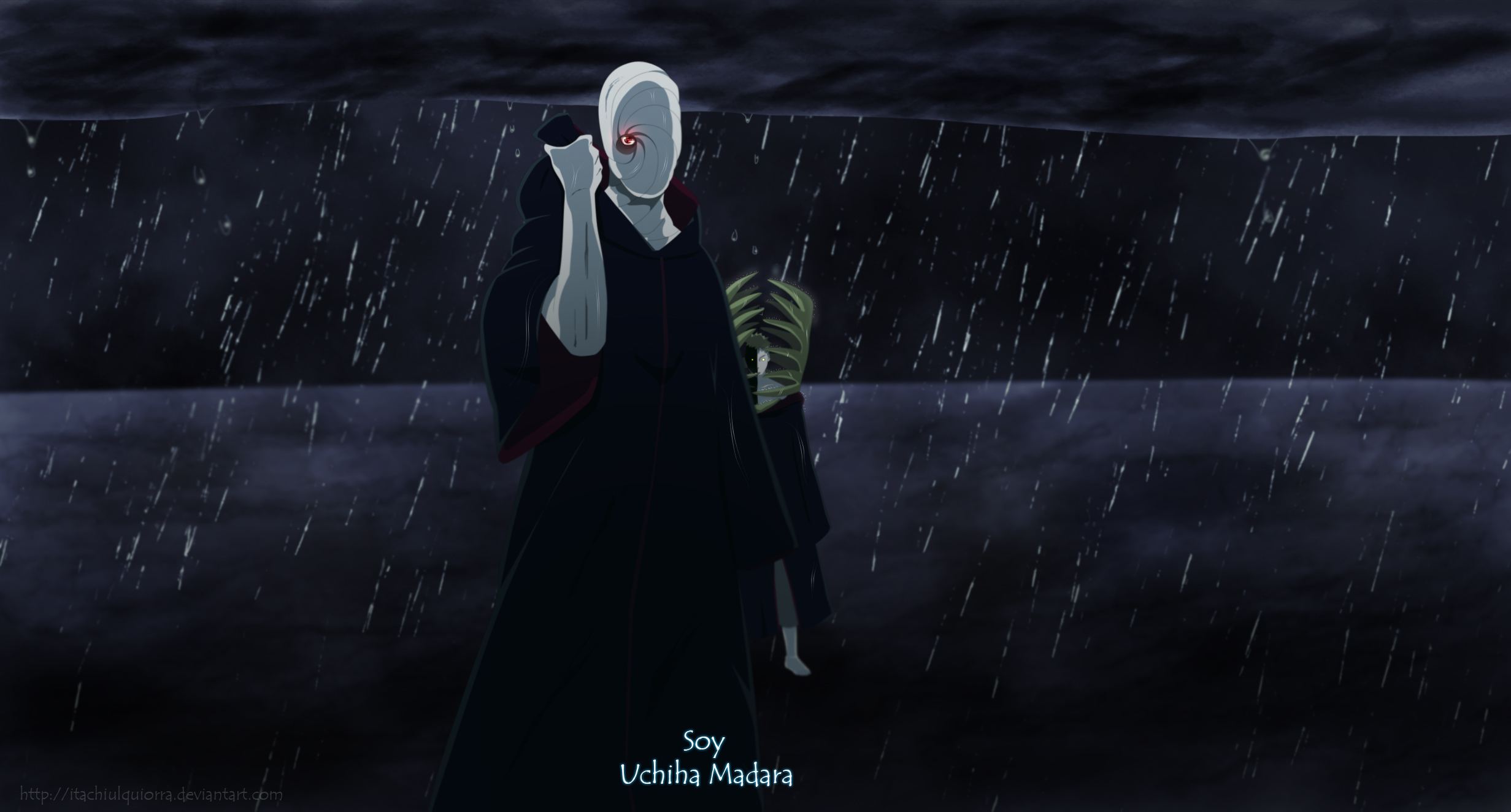 Obito Uchiha in the Storm: HD Naruto Anime Wallpaper by itachiulquiorra