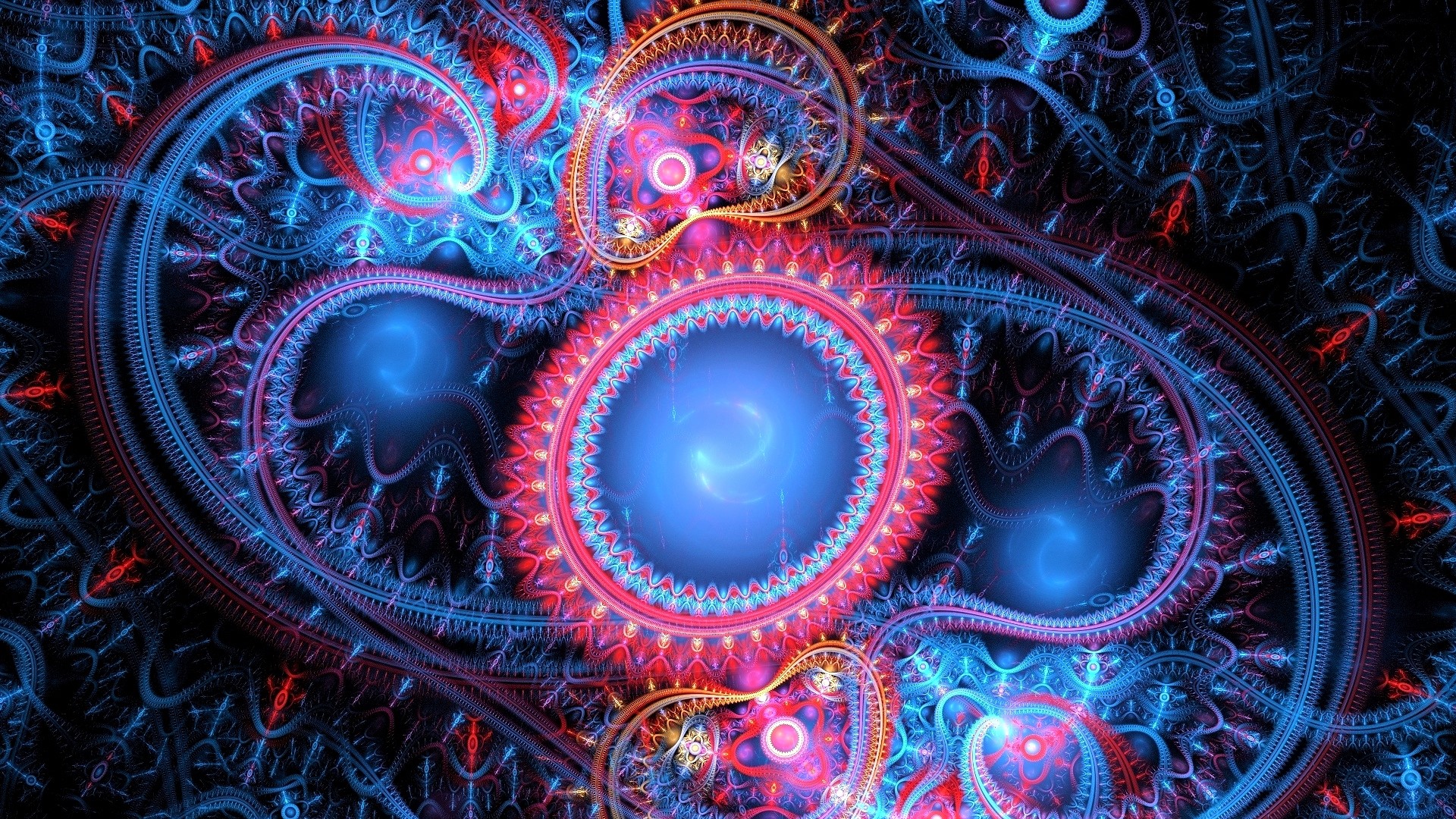 Download Blue Pink Abstract Fractal Abstract Blue HD Wallpaper