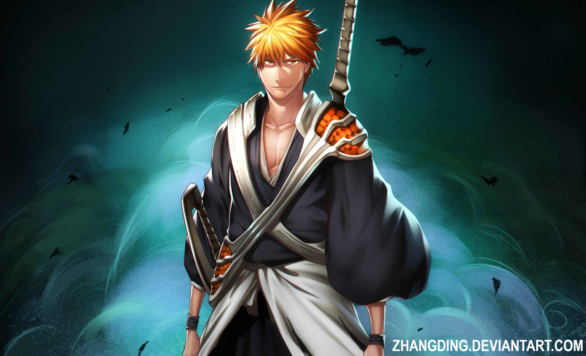 Ichigo Kurosaki HD Wallpaper – Bleach Anime Hero in Action by ZhangDing