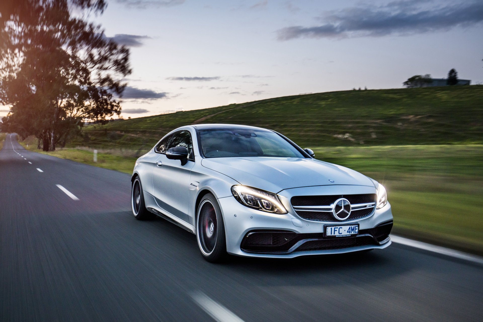 Download White Car Car Mercedes-Benz Vehicle Mercedes-Benz C-Class 4k ...