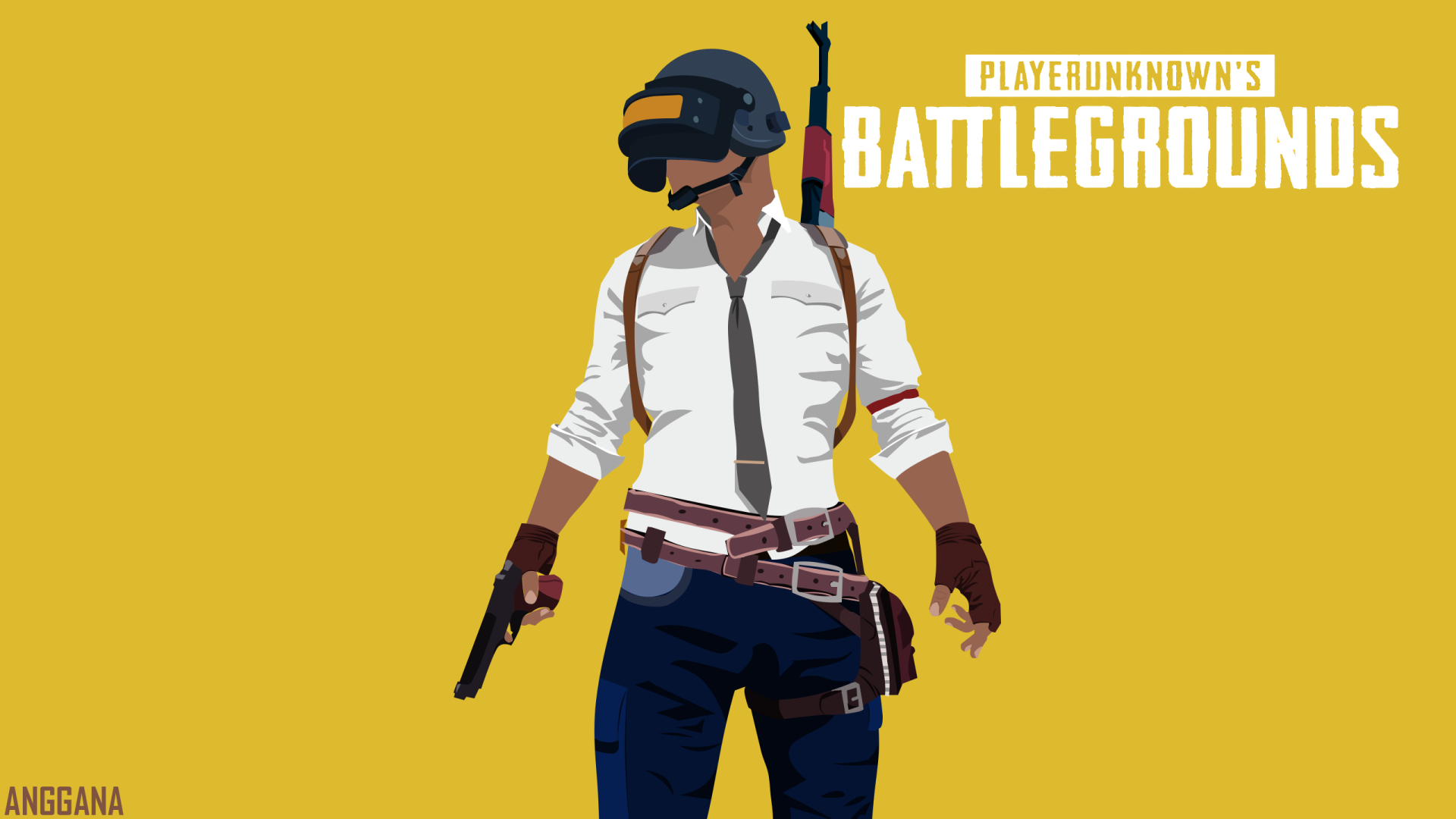 PUBG flat design by AngganaFZ