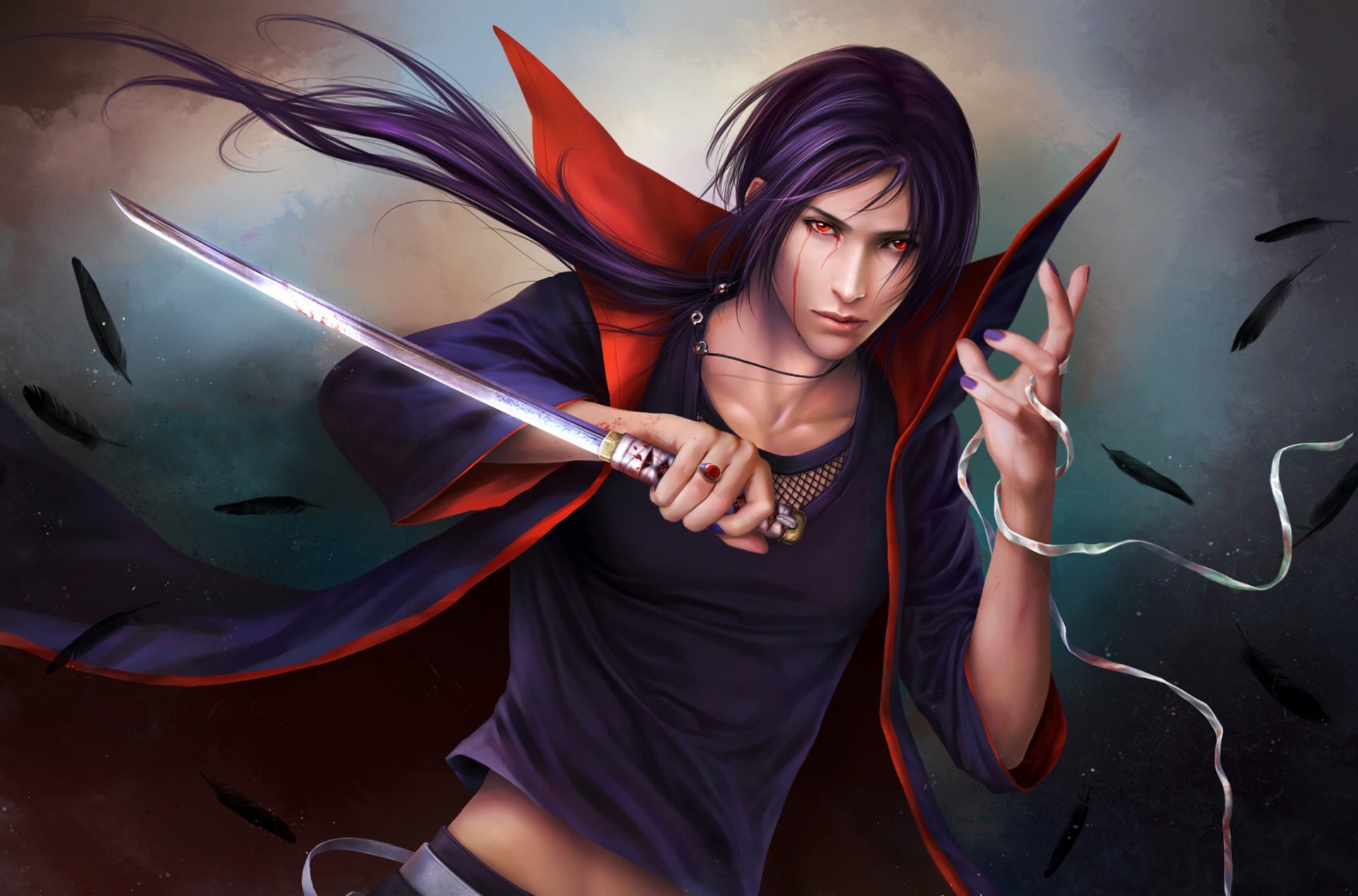 Itachi Uchiha — Mangekyō HD Wallpaper (Naruto) by Ren Miyashida ...