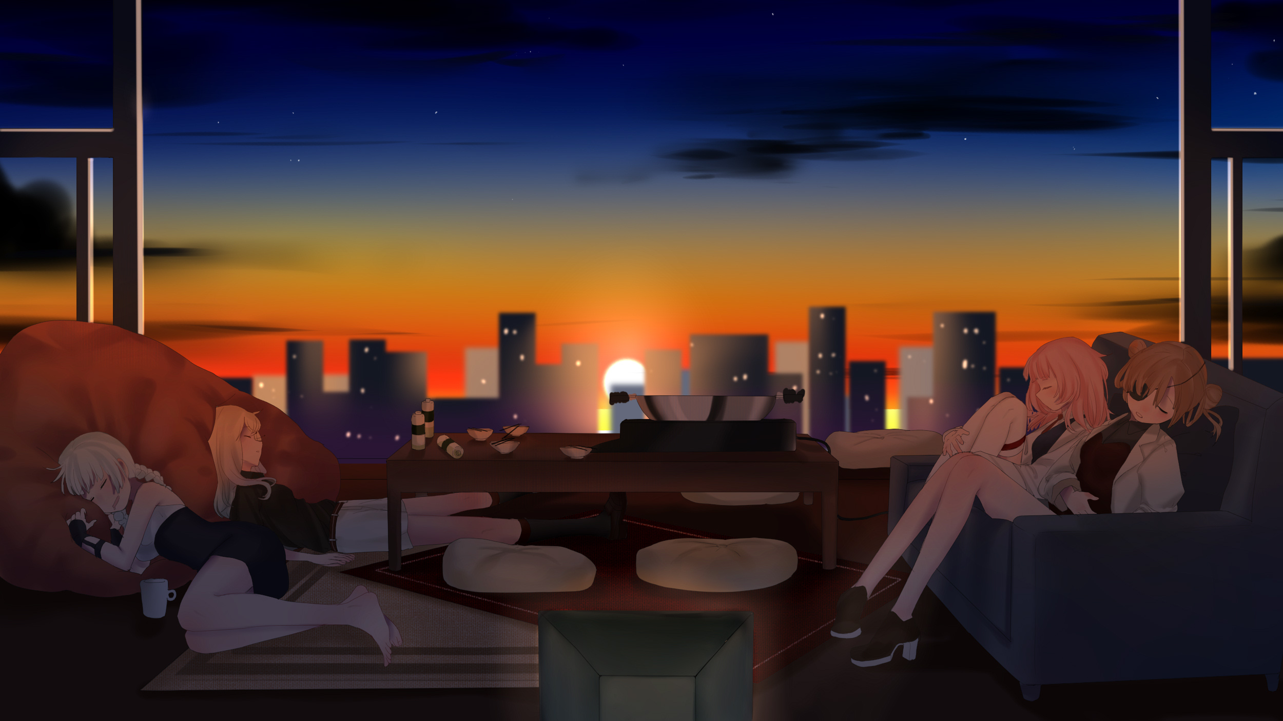 Download Sleeping Anime Original HD Wallpaper by 鹭汀