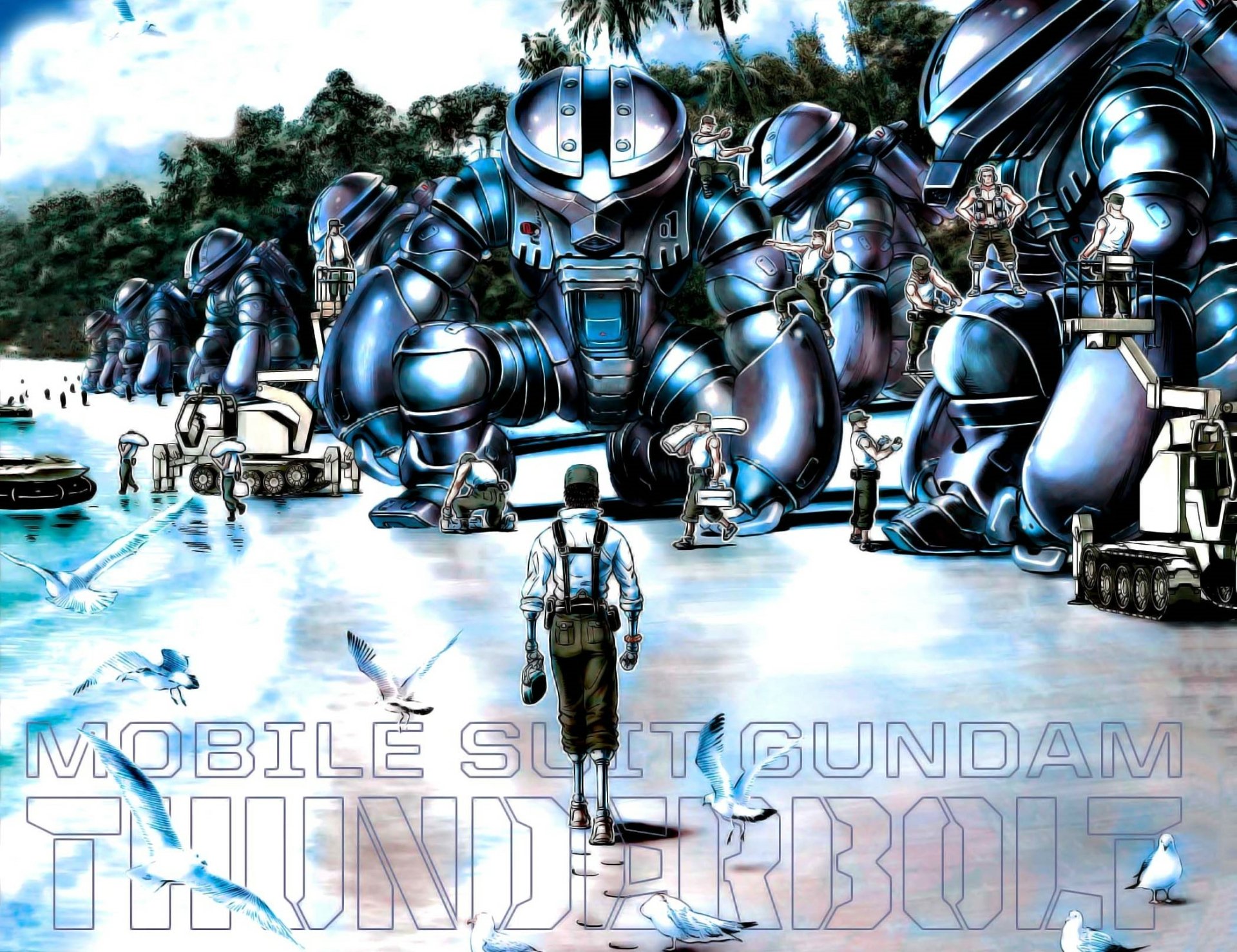 Download Anime Mobile Suit Gundam Thunderbolt HD Wallpaper by rwero