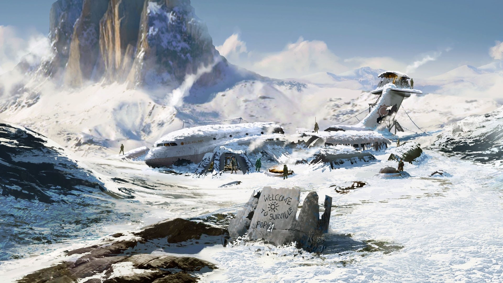Post-Apocalyptic Sci-Fi HD Landscape: Frozen Future Ruins by Andrii ...