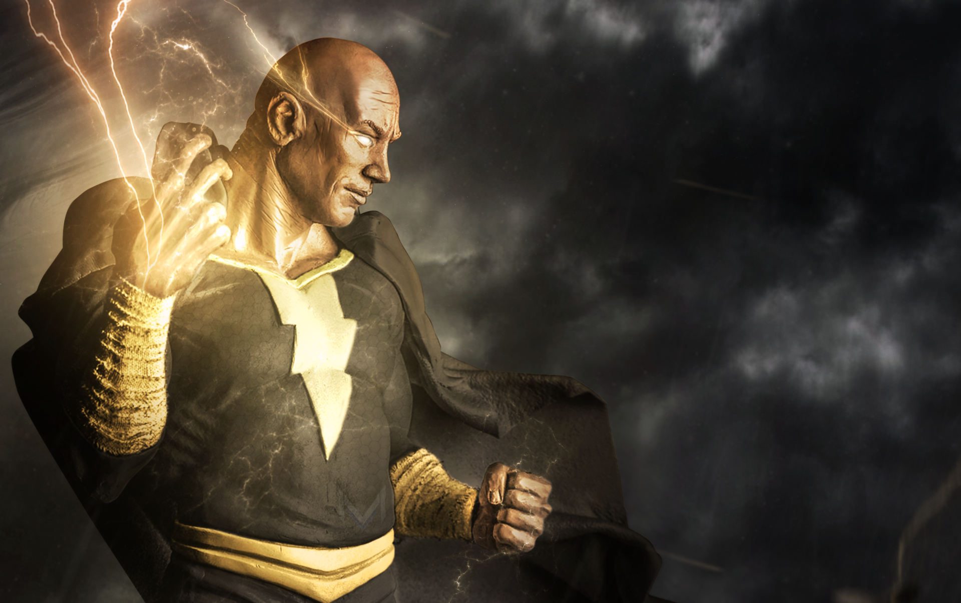 Black Adam Strikes: Epic HD Shazam Universe Wallpaper