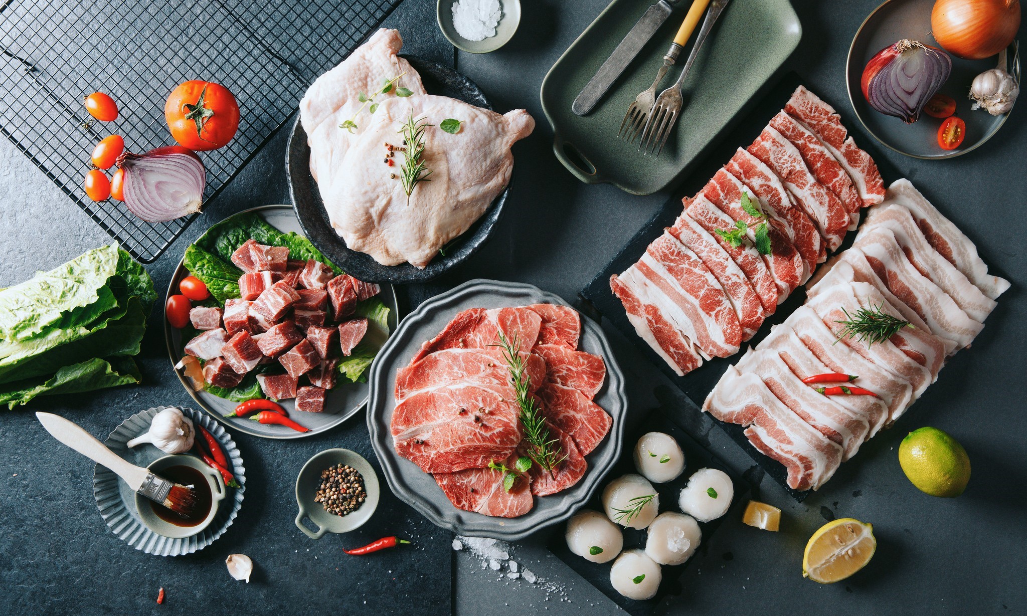 Download Still Life Food Meat HD Wallpaper