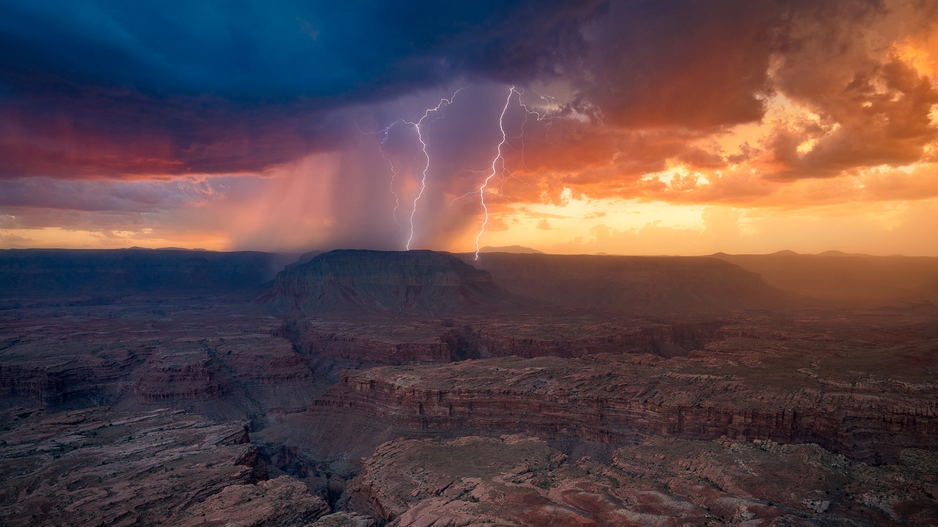 Palo Duro Canyon Lightning Wallpaper