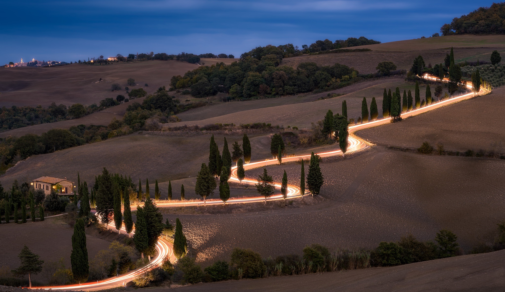 Tuscany Twilight: Time-Lapse Road Through Italy’s Scenic Landscape – HD ...
