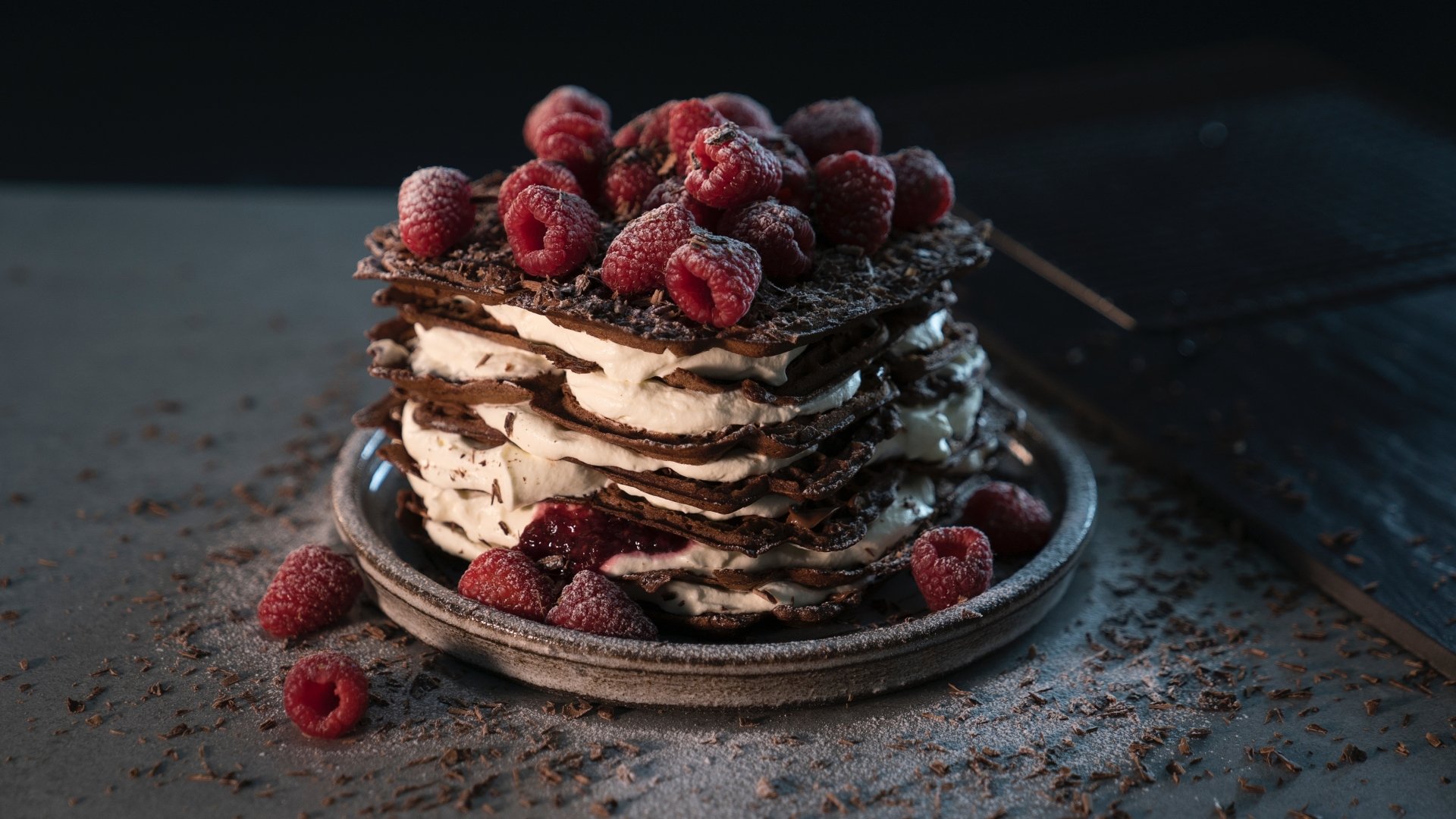 Decadent Raspberry Pastry Delight | 4K Ultra HD Berry Dessert Wallpaper ...