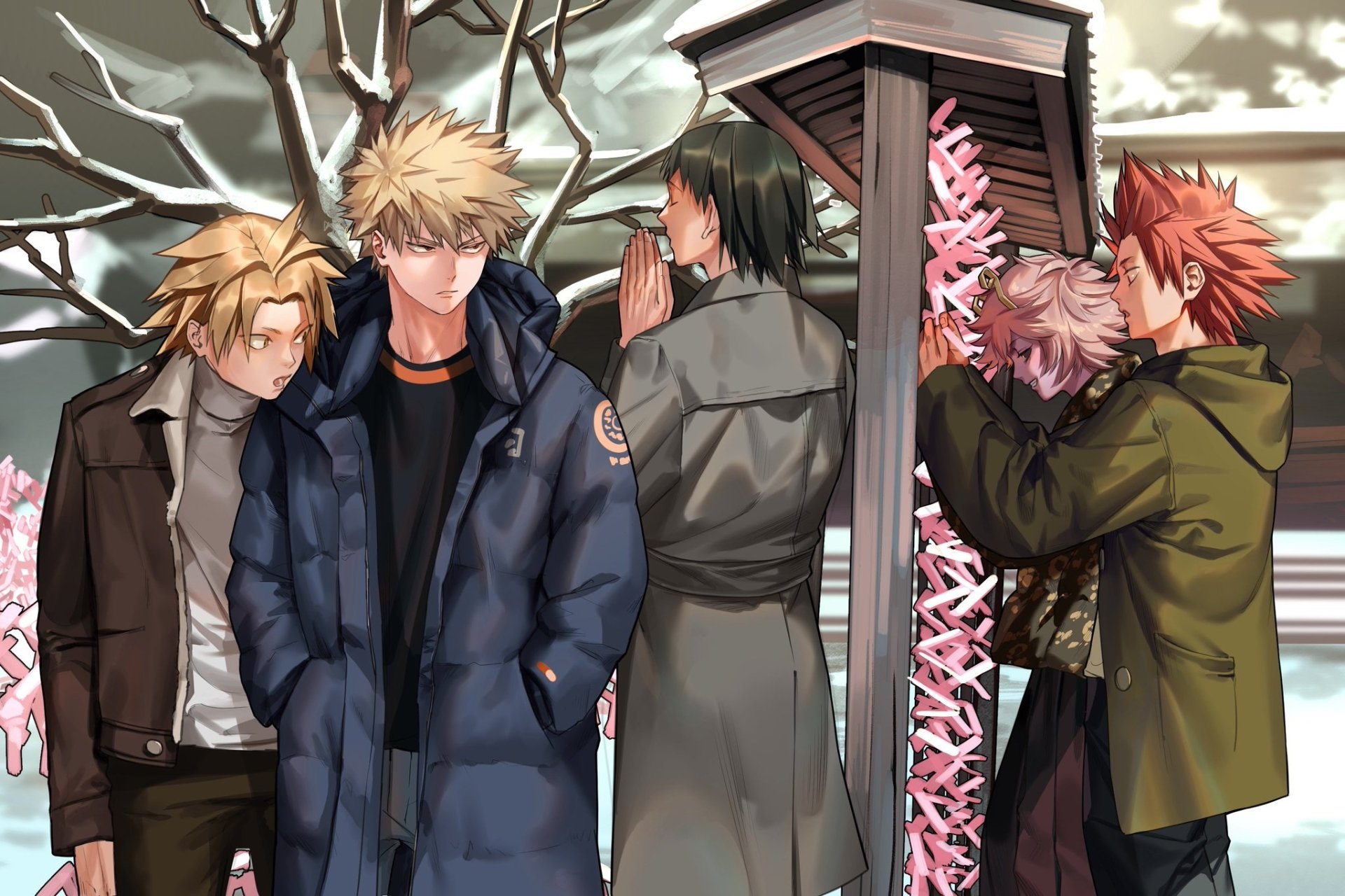 My Hero Academia Winter Scene HD Wallpaper by byeolmu