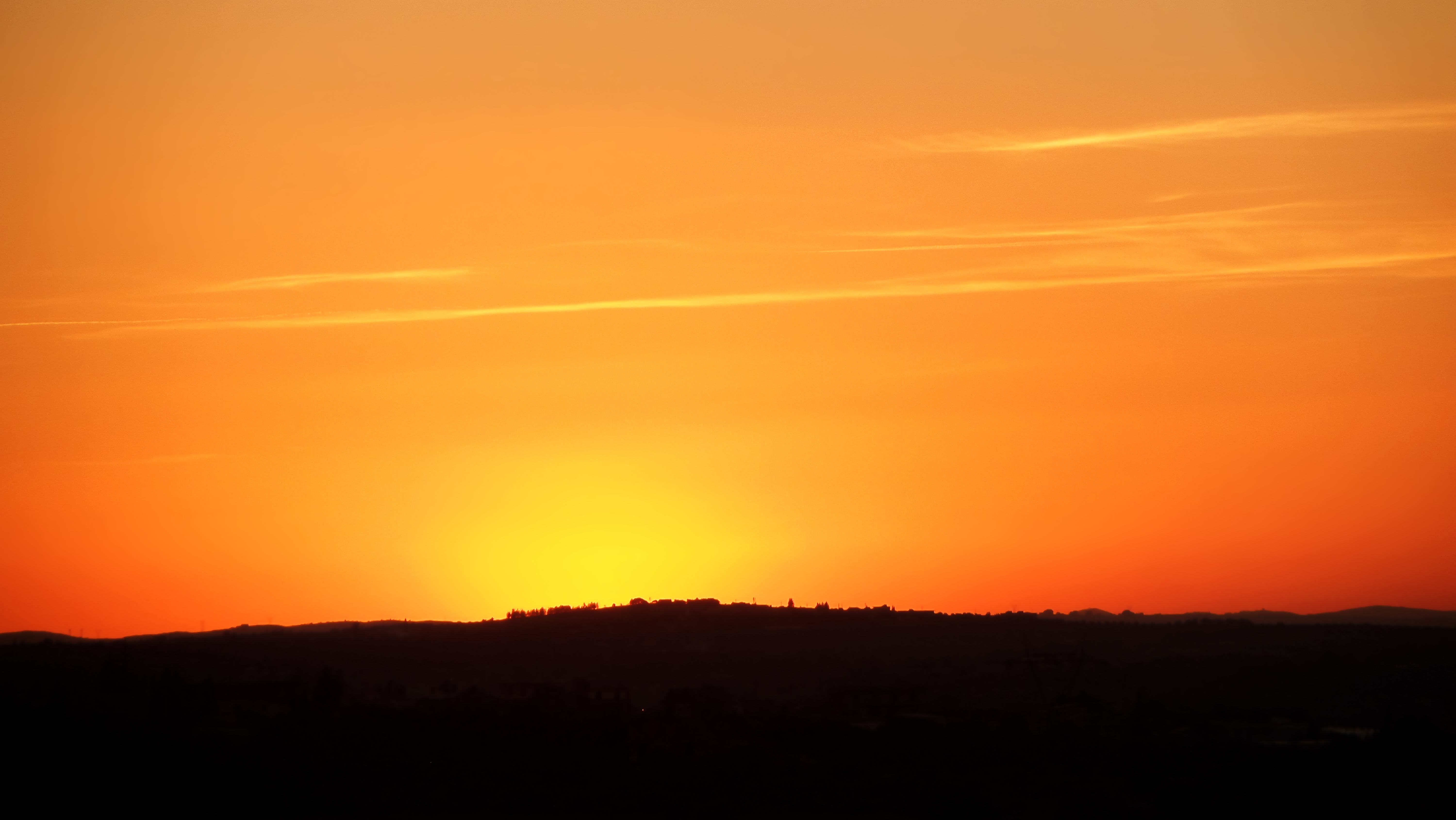 Orange Cloud In Countryside Wallpaper Hd Nature 4k 60x80cm Frameless